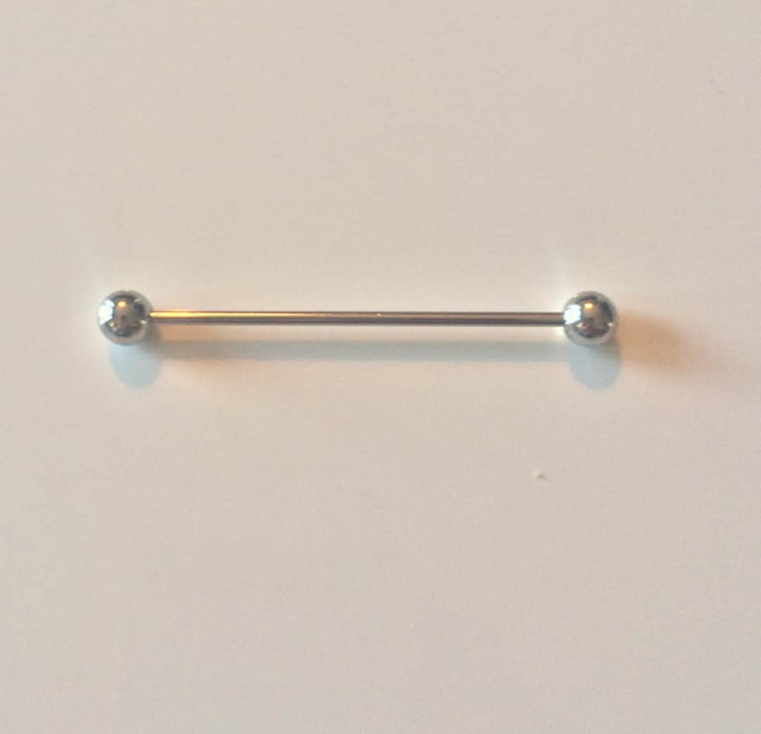 Silver Barbell Collar Bar Pin - Etsy
