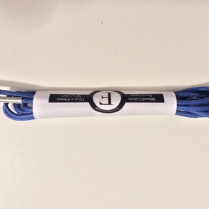 Pastel Blue Round Waxed Colored Dress Shoe Laces With Silver Metal Tips ...