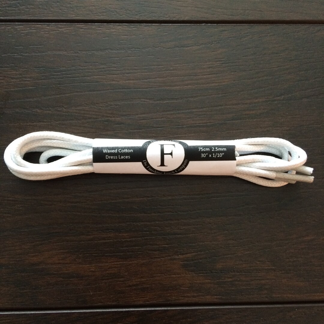 White Colored Round Oxford Dress Shoe Laces - Etsy
