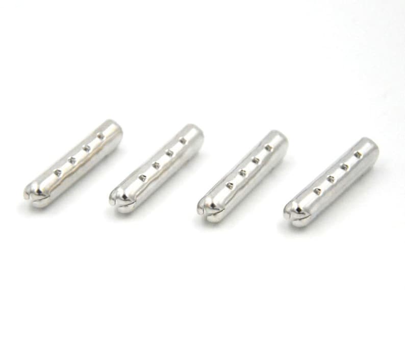 Silver Metal Shoe Lace / Drawstring Tips aglets 8 Pieces - Etsy