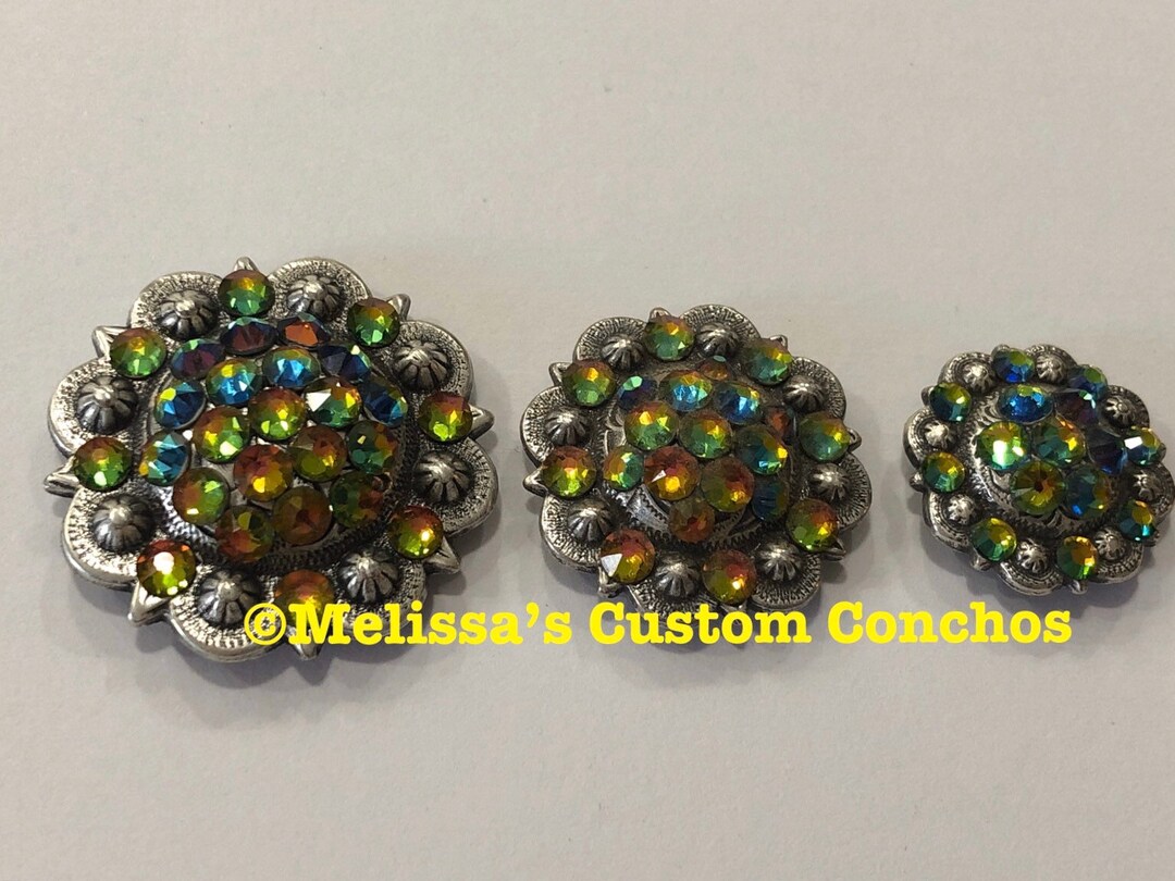Vitrail Medium Swarovski Crystal Conchos - Etsy