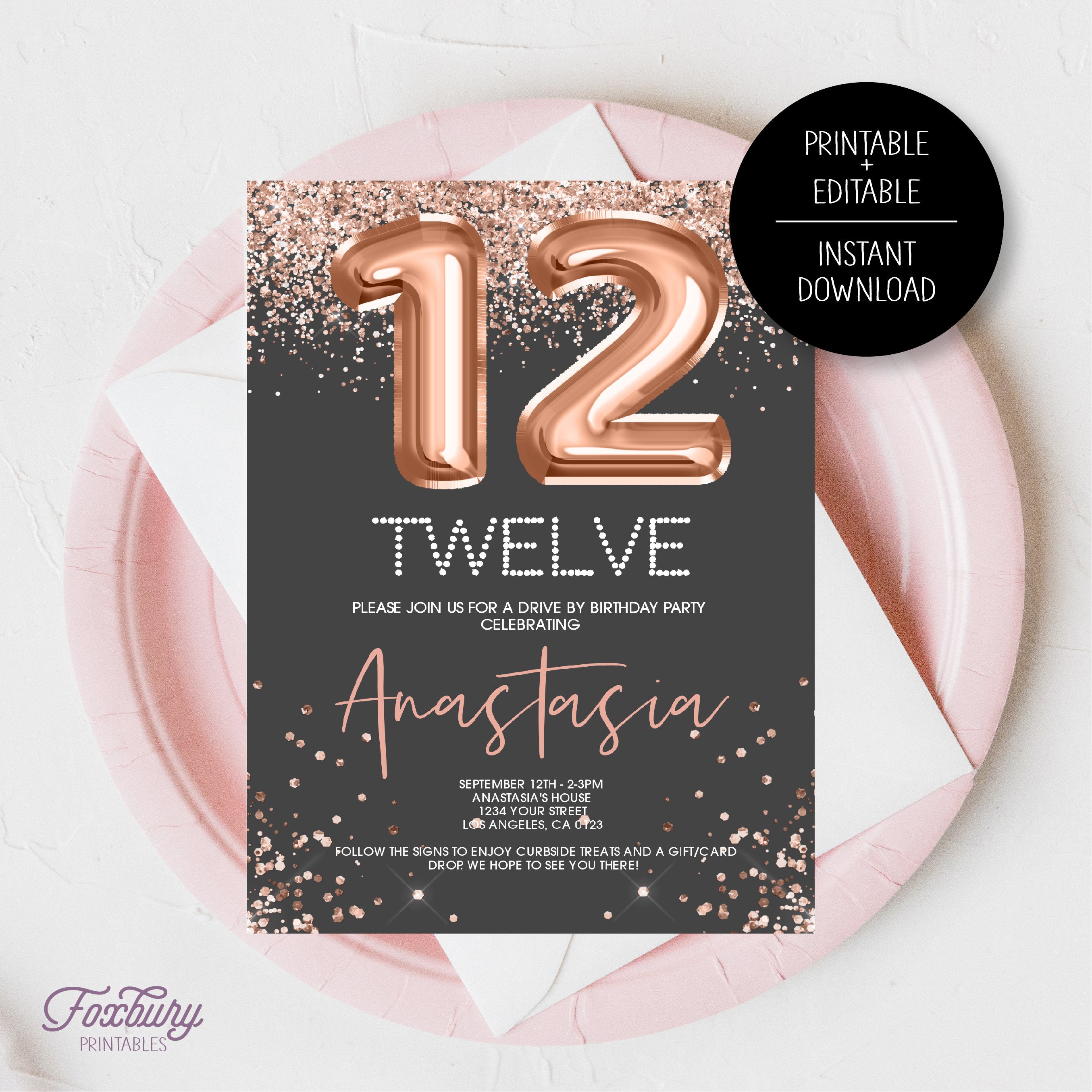 Printable Birthday Invitation Cards For Teenage Girls