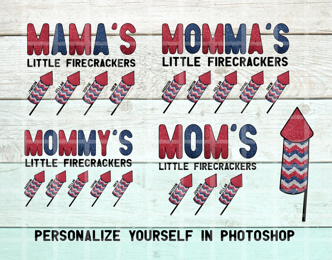 Mama's Little Firecrackers Bundle Png, Momma's Mommy's Mom's Little ...