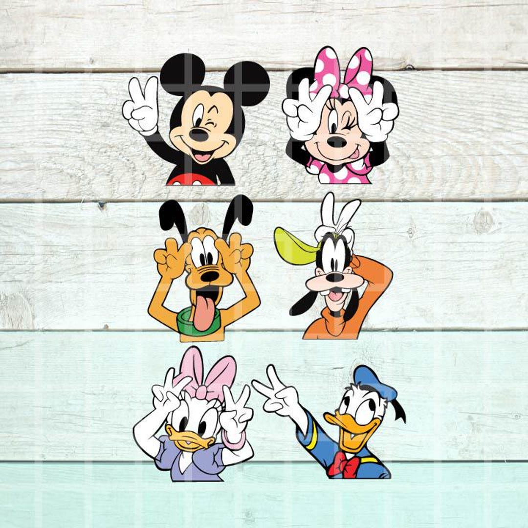 Mickey and Friends Svg, Mickey Peace Sign Svg, Minnie Peace Sign Png ...