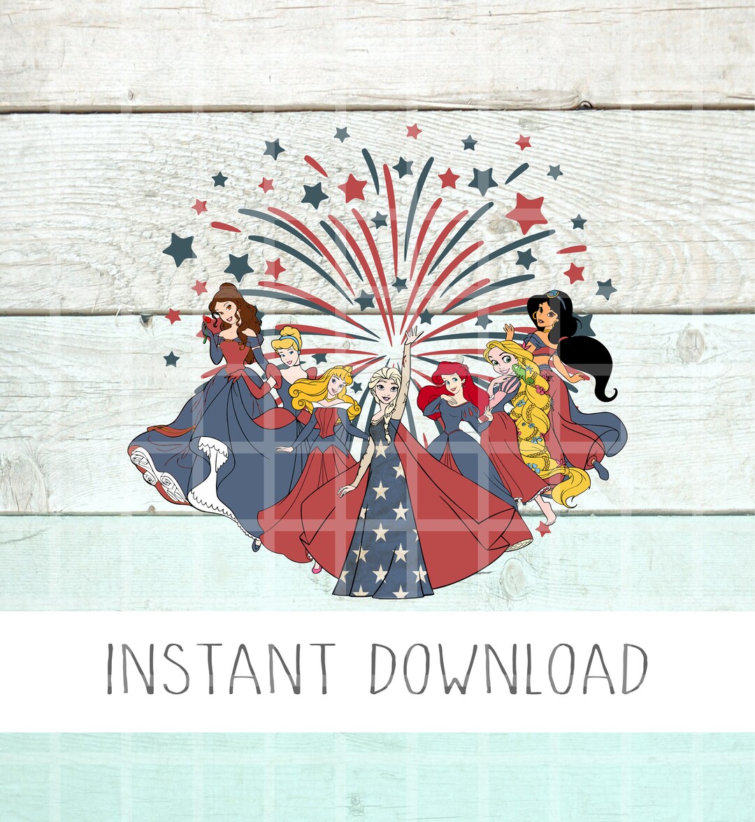 Princesses Fireworks Png, 4th of July Minnie Png, Mouse and Friends 4th ...