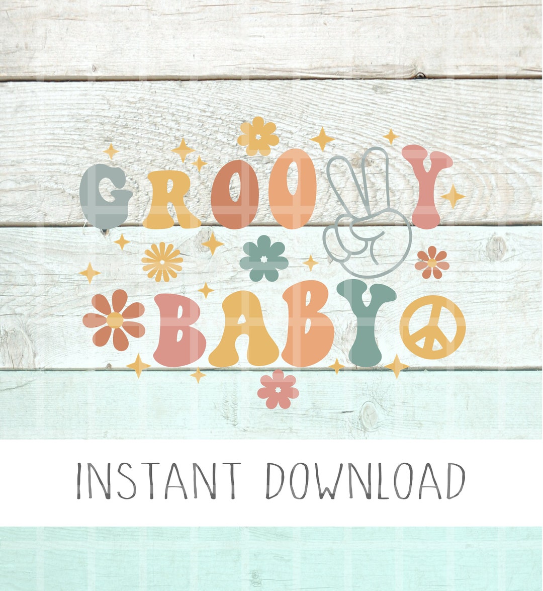 Groovy Baby Svg Retro Hippie Svg Groovy Flower Png - Etsy