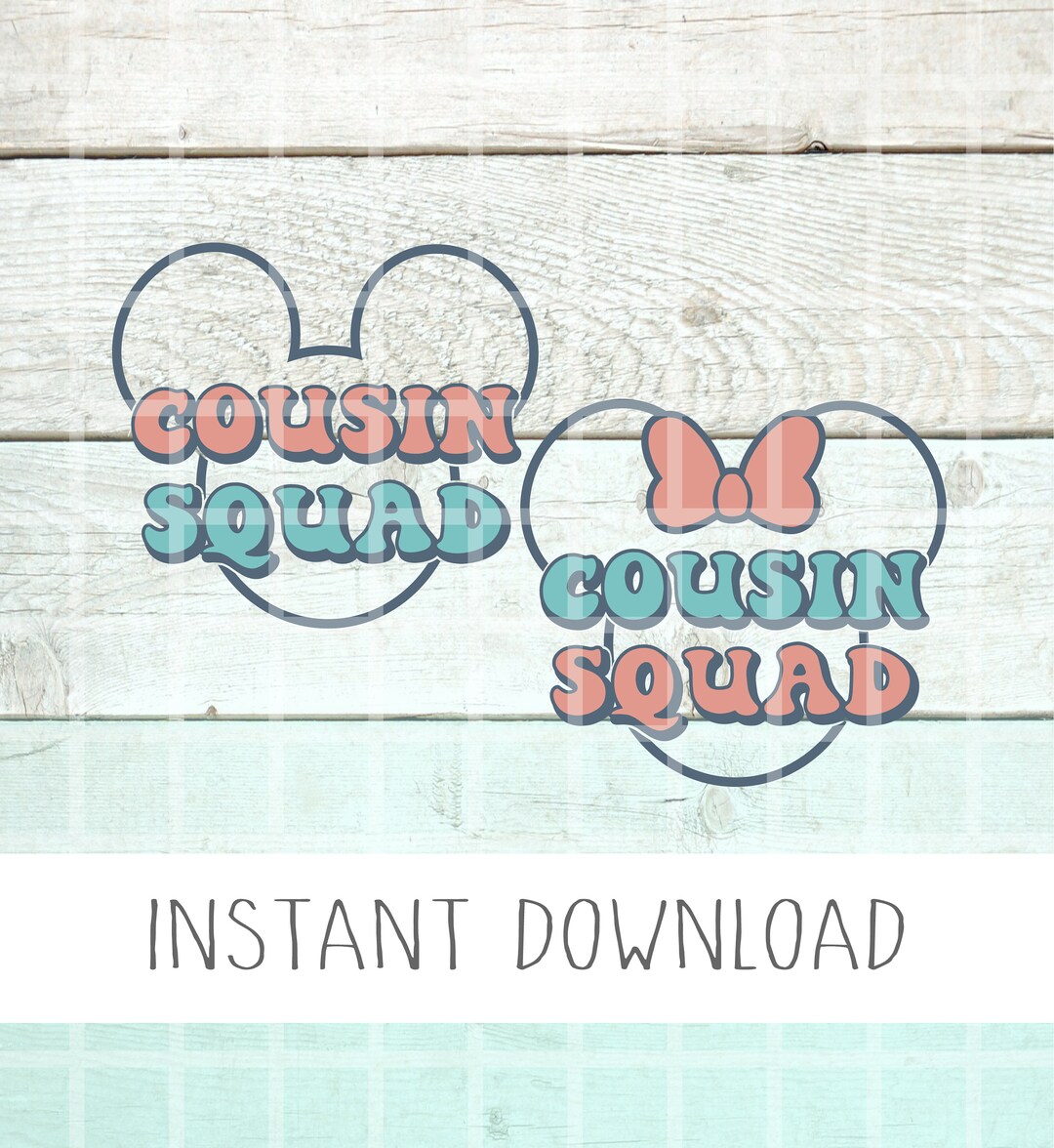 Cousin Squad Png, Mickey Png, Minnie Png, Family Group PNG Happiest ...