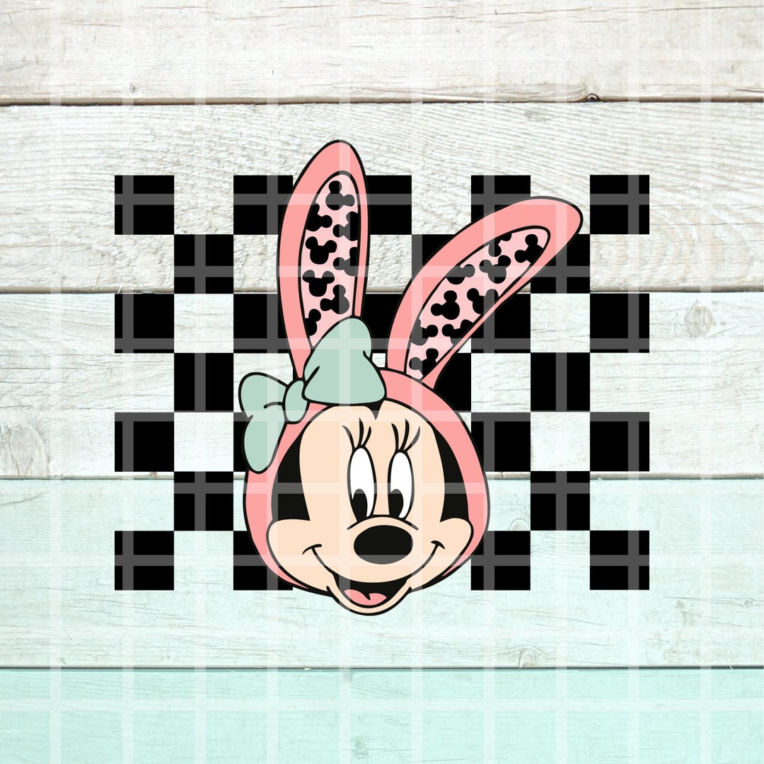 Mickey Minnie Easter Checker Svg, Magical Mickey Svg, Retro Colorful ...
