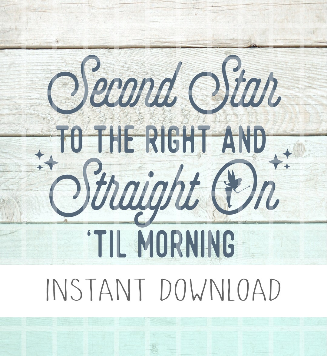 Second Star to the Right Svg, Peter Svg, Tink Svg, Happiest Png, Retro Mickey Png, Mouse Png ...