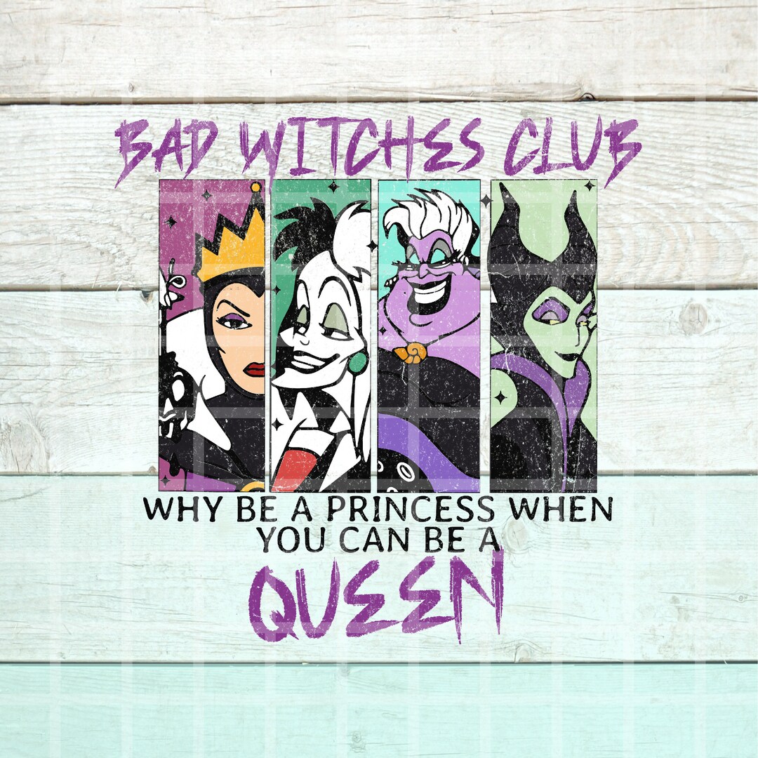 Bad Witches Club Png, Vintage Grunge Halloween Png, Mickey Halloween ...