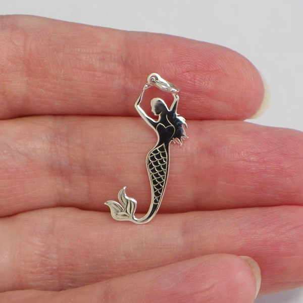 Silver Mermaid Charm - Etsy