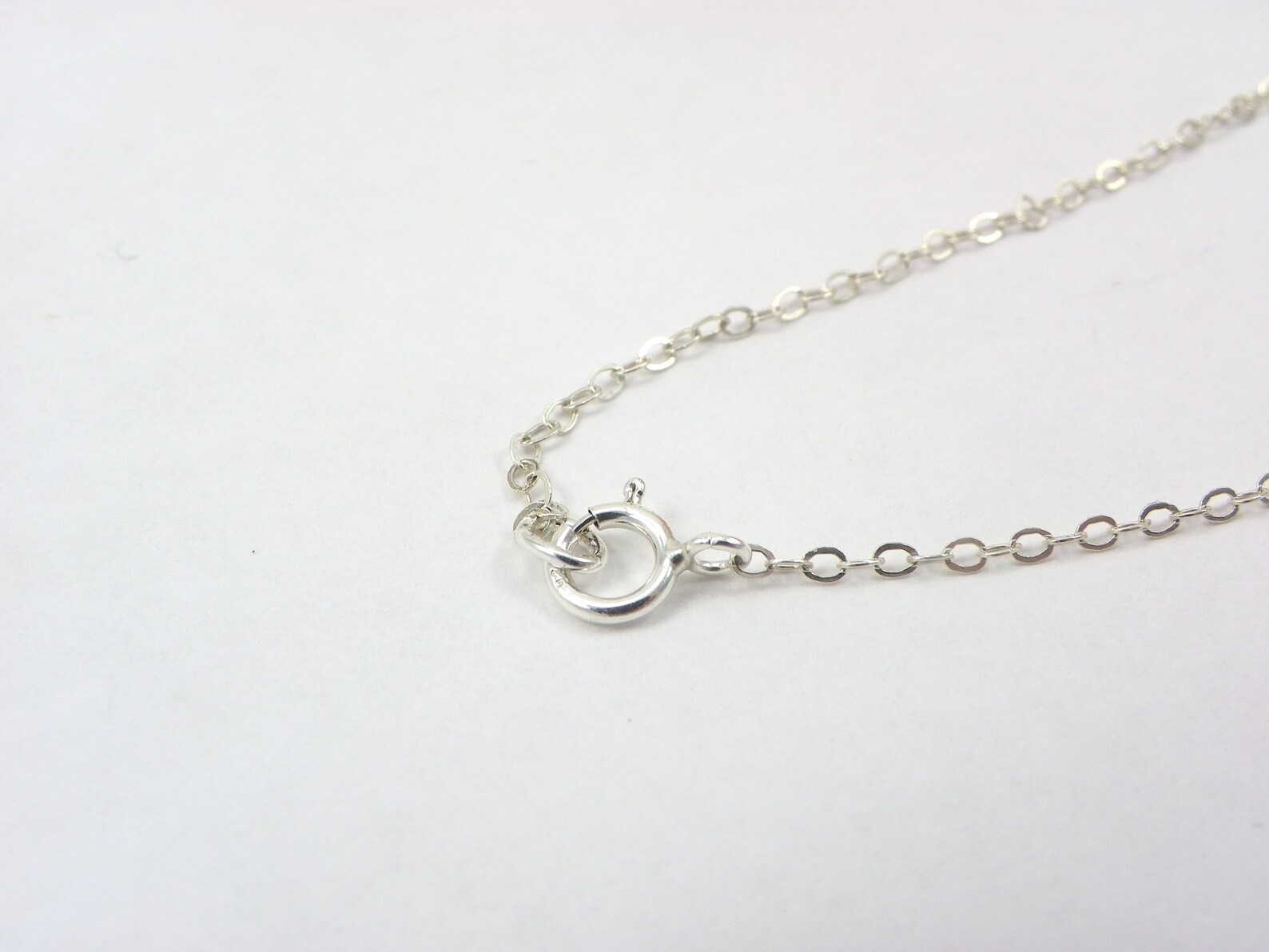Solid Silver Plain Chain Fine Sterling Silver Chain Necklace - Etsy