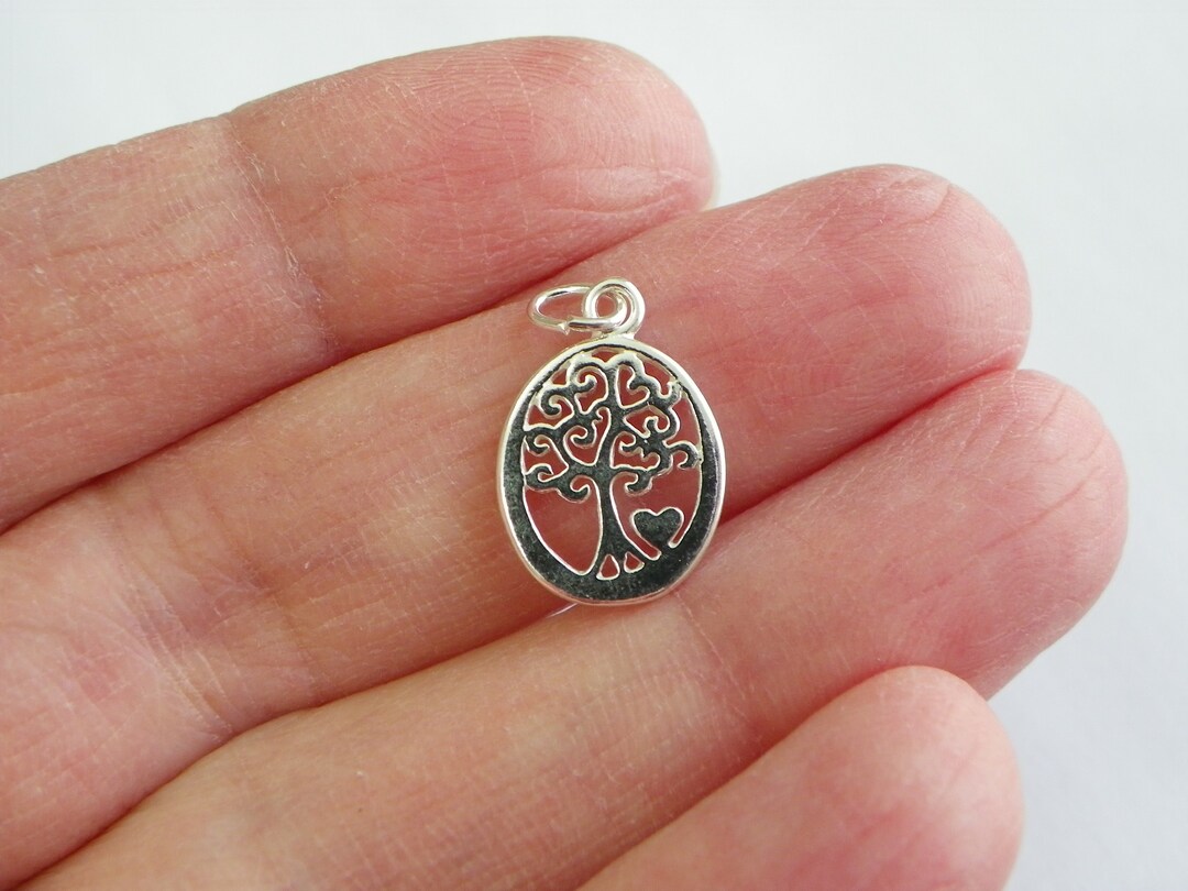 Solid Silver Tree of Life Charm, Mom Gift USA Made - Etsy