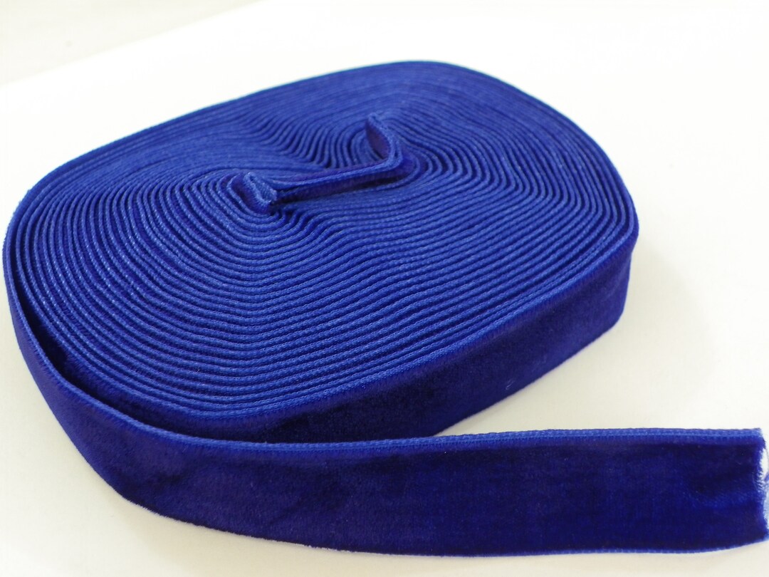 20mm Dark Blue Velvet Ribbon, 20mm Sapphire Velvet Cord 7/8" Wide ...