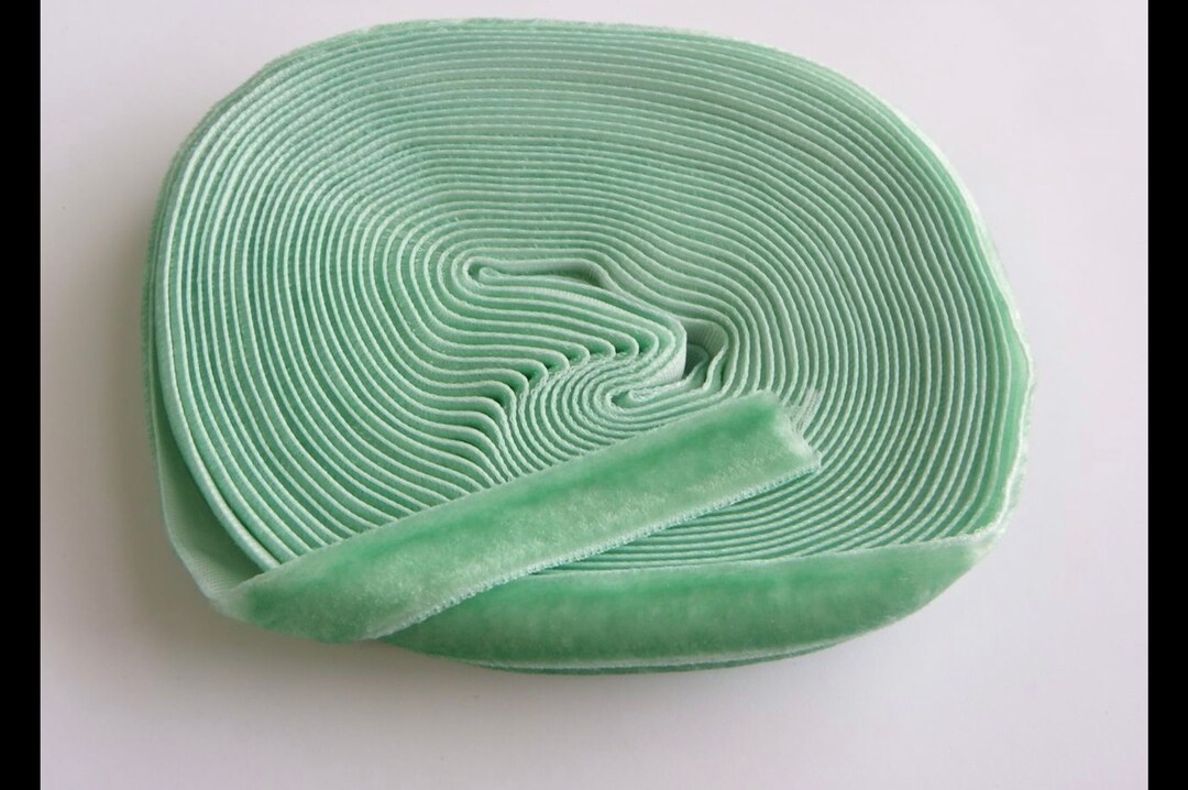 Cyan 10mm Velvet 5 Yards Sea Green Velvet Ribbon, 3/8 Wide Velvet ...