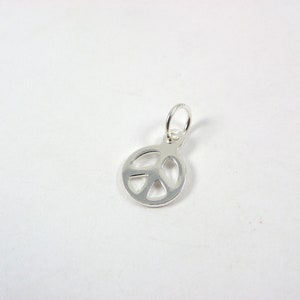 Peace Charm Sterling Silver Charm, Made in USA, Sterling Silver Peace ...