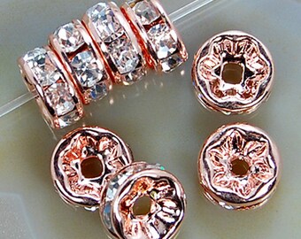 Rose Gold Spacer Beads - Etsy