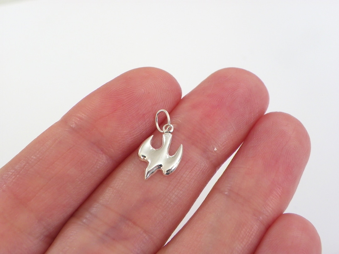 Dove Charm, Sterling Silver Tiny Dove Charm, Silver Charm for Necklace ...