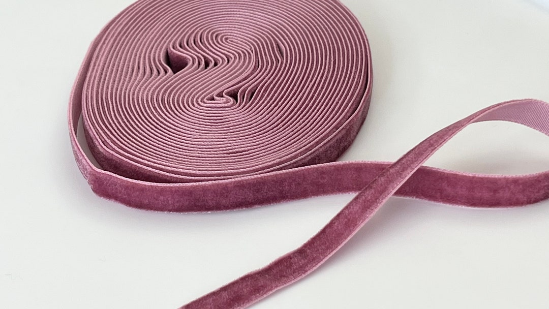 5 Yards Mauve Velvet Ribbon, 10mm Velvet 3/8" Wide Velvet Flat Ribbon ...