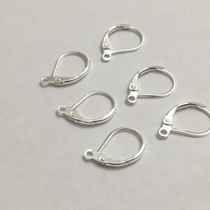 925 Sterling Silver 10pcs Findings Hook, Earring Hooks Leverback ...