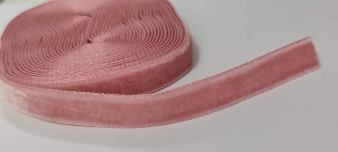 Antique Pale Pink Ribbon, 10mm Velvet Ribbon Pale Pink, 3/8 Inch ...