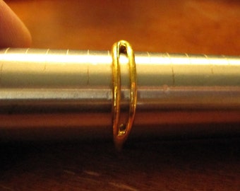 Natural Finish Solid 24k Gold Ring | Etsy