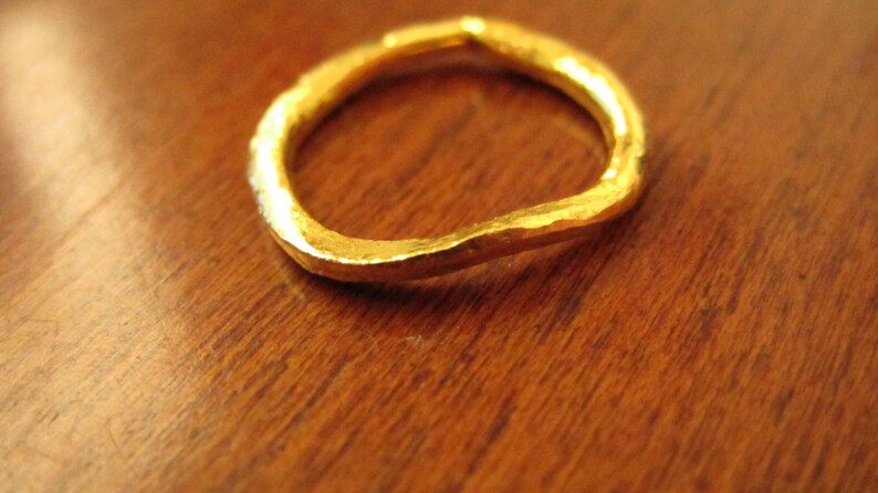Natural Shape Solid Soft 24k Gold Ring - Etsy Canada