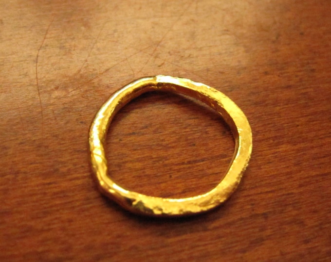 Natural Shape Solid Soft 24k Gold Ring - Etsy