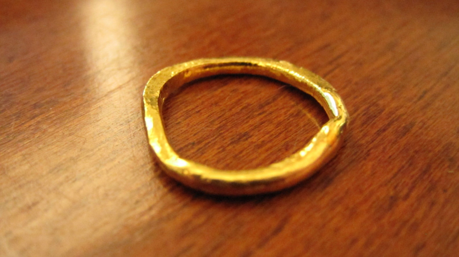 Natural Shape Solid Soft 24k Gold Ring | Etsy