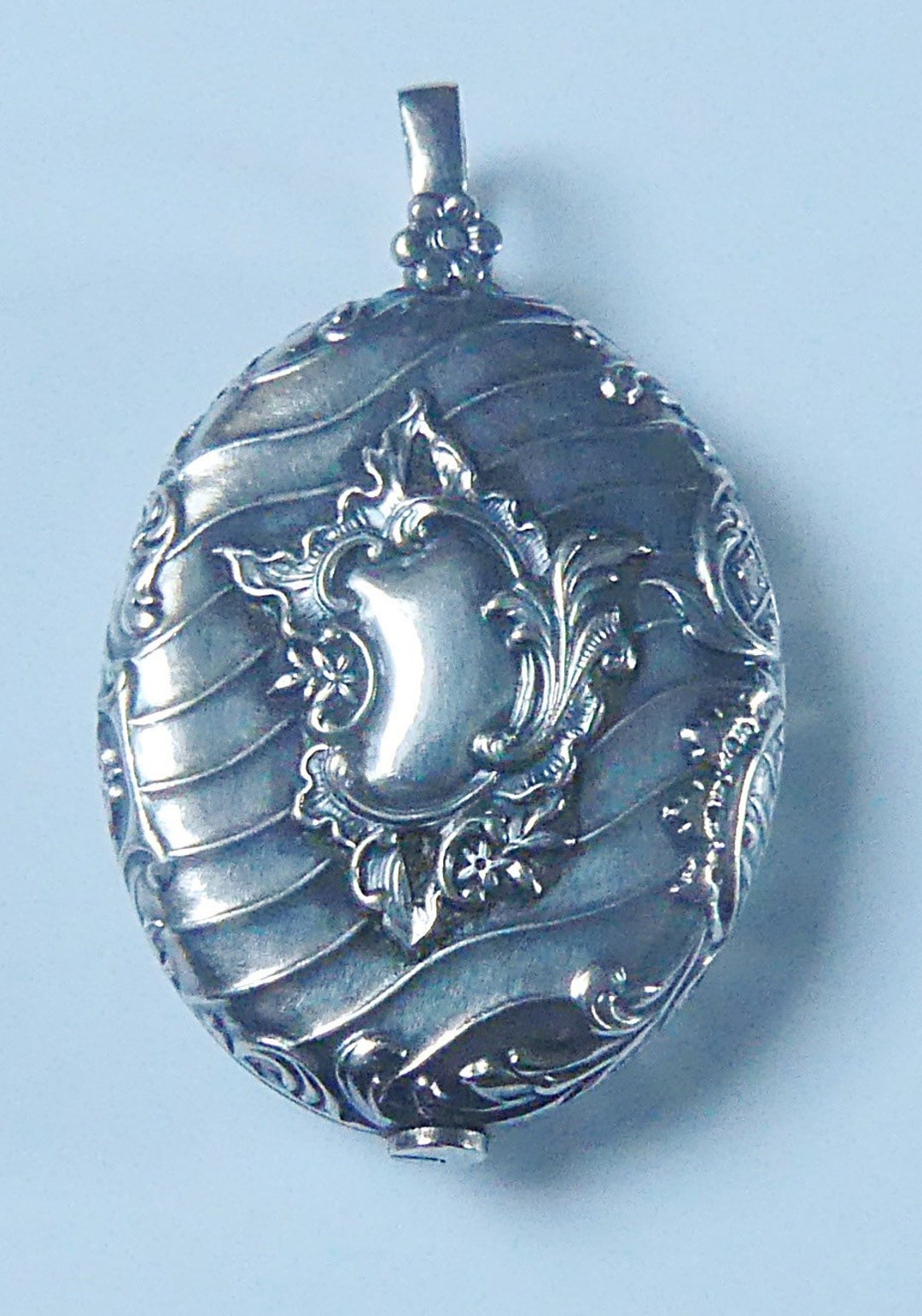 Amazing Antique Late 1800s Rococo Mirror Pendant Solid Silver - Etsy