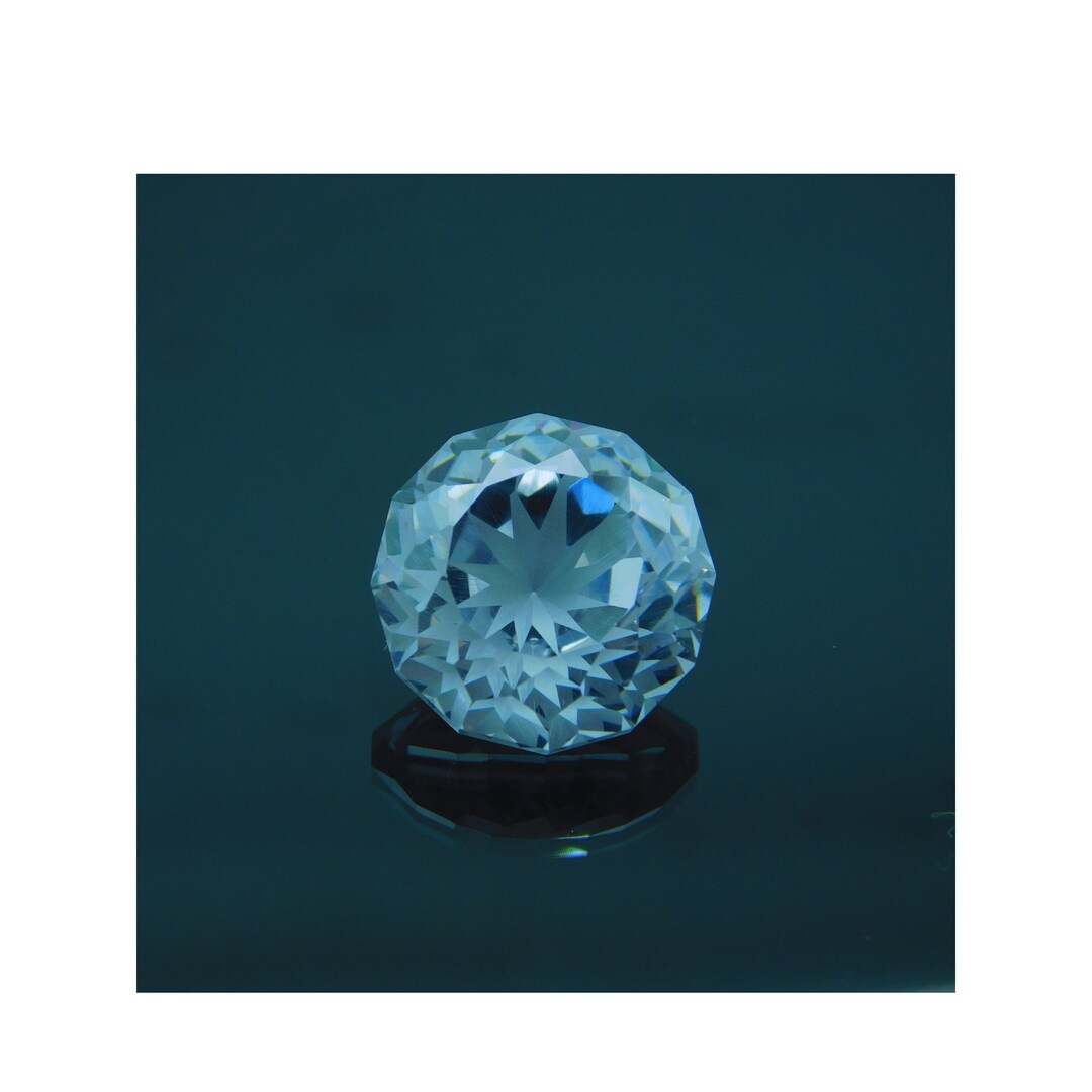 AAAA White American Diamond Round Flower Cut Precision Cut Diamond ...