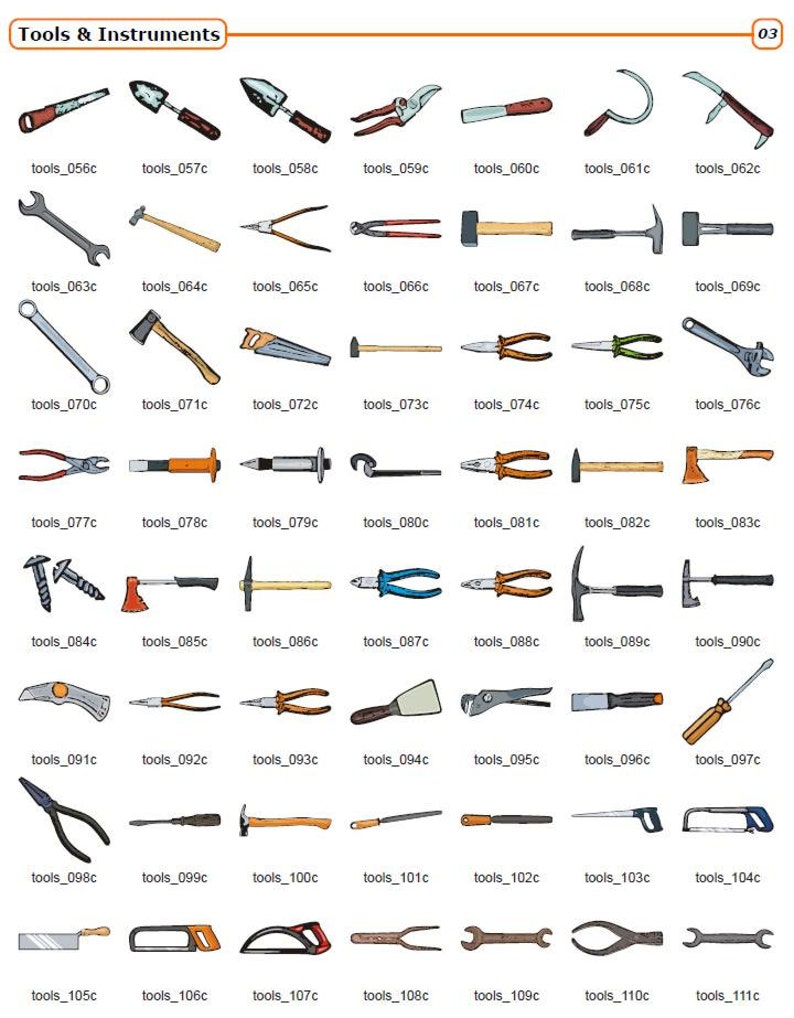125 Vector Clipart Designs of Tools FREE SAMPLES Available - Etsy