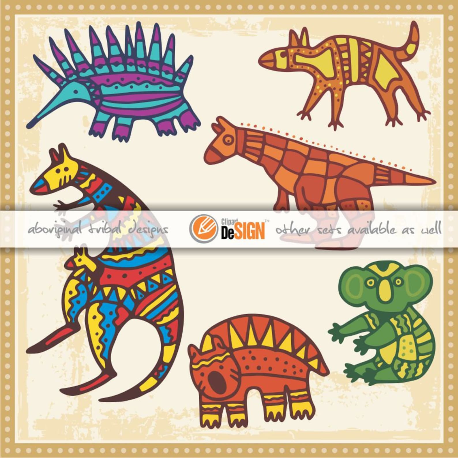 Aboriginal Vector Art, Animals, Wall Decals, Ornaments, Australian ...