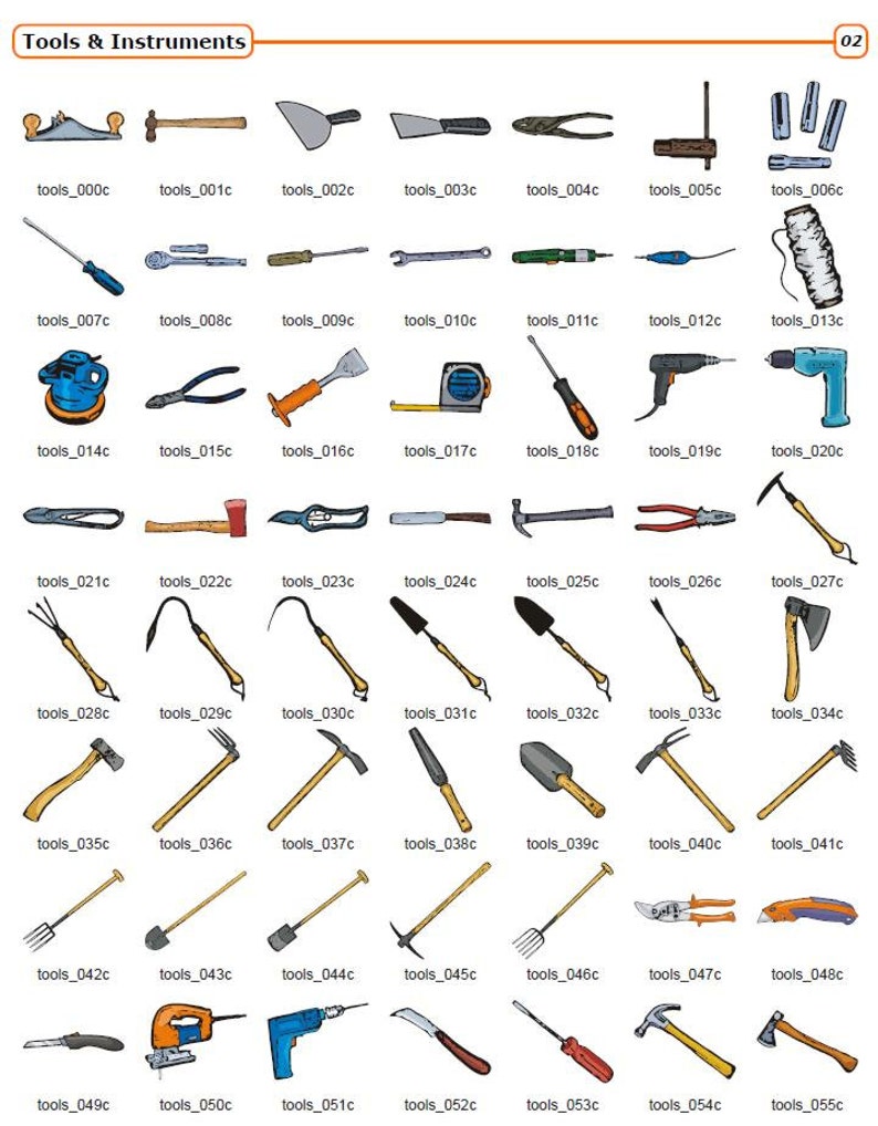 125 Vector Clipart Designs of Tools FREE SAMPLES Available - Etsy