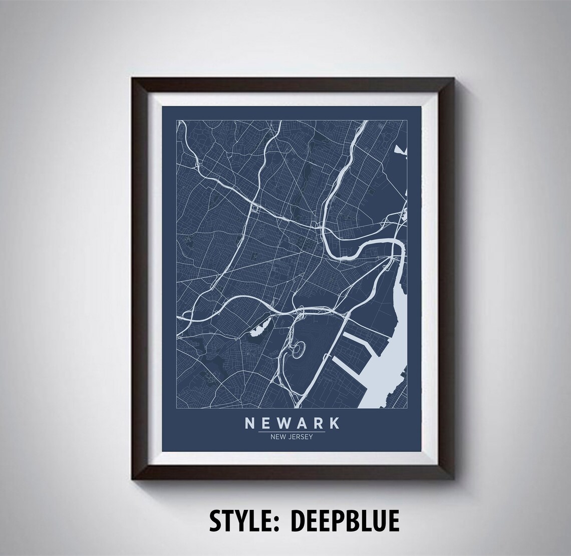Map of Newark NJ Newark Map Newark Poster Office Décor - Etsy