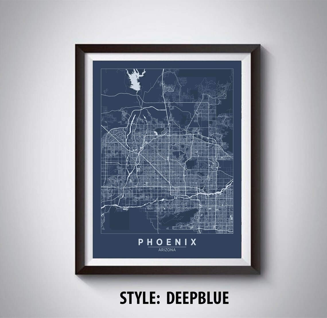 Map of Phoenix Arizona Phoenix Map Phoenix Poster | Etsy