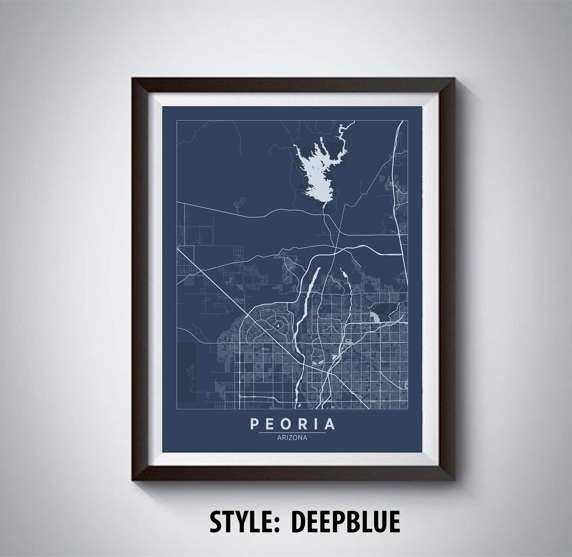 Map of Peoria AZ Peoria Map Peoria Poster Office Décor - Etsy
