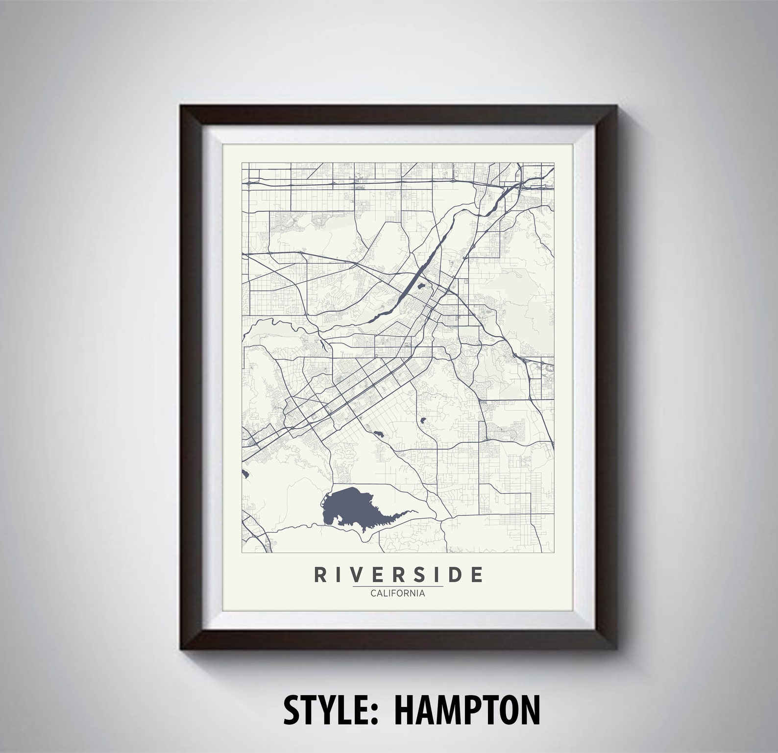 Map of Riverside CA Riverside Map Riverside Poster - Etsy