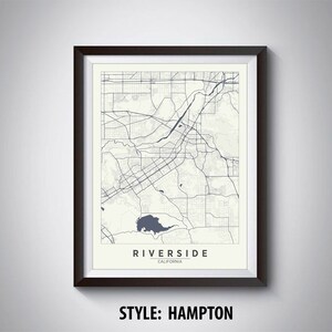 Map of Riverside, CA - Riverside Map - Riverside Poster - Office Décor ...