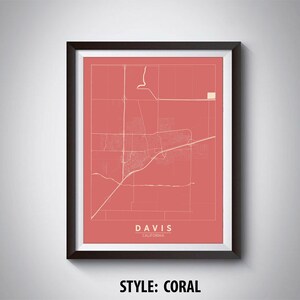 Map of Davis, CA - Davis Map - Davis Poster - Office Décor - Wall Art ...