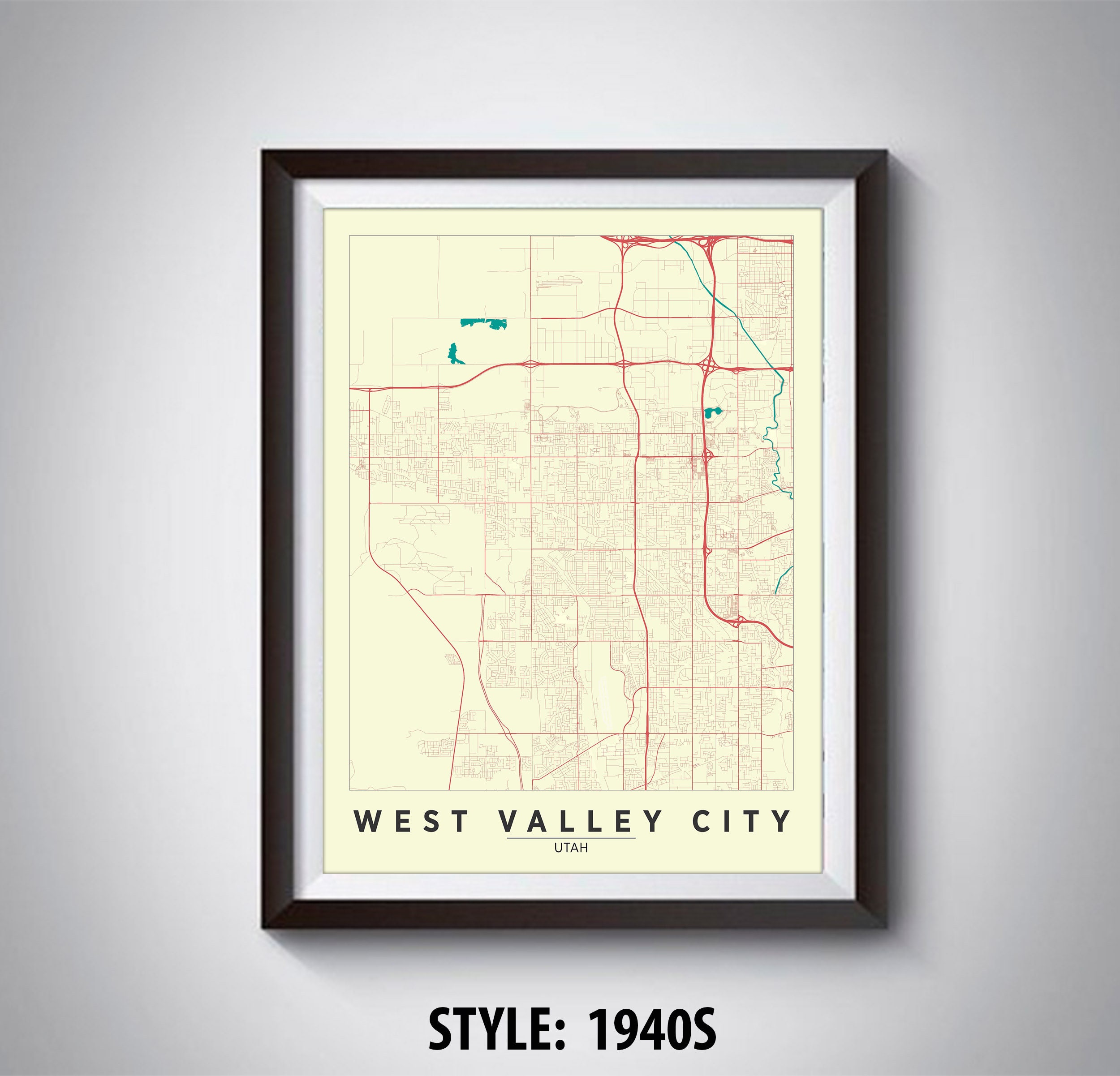 Map of West Valley City UT West Valley City Map West | Etsy