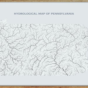 Pennsylvania Hydrological Map of Rivers and Lakes, Pennsylvania Rivers ...