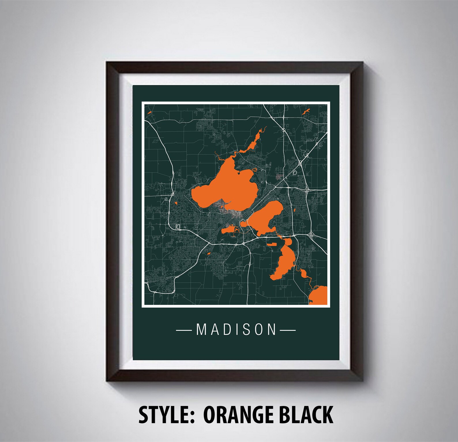 Map of Madison WI Madison Map Madison Poster Office - Etsy