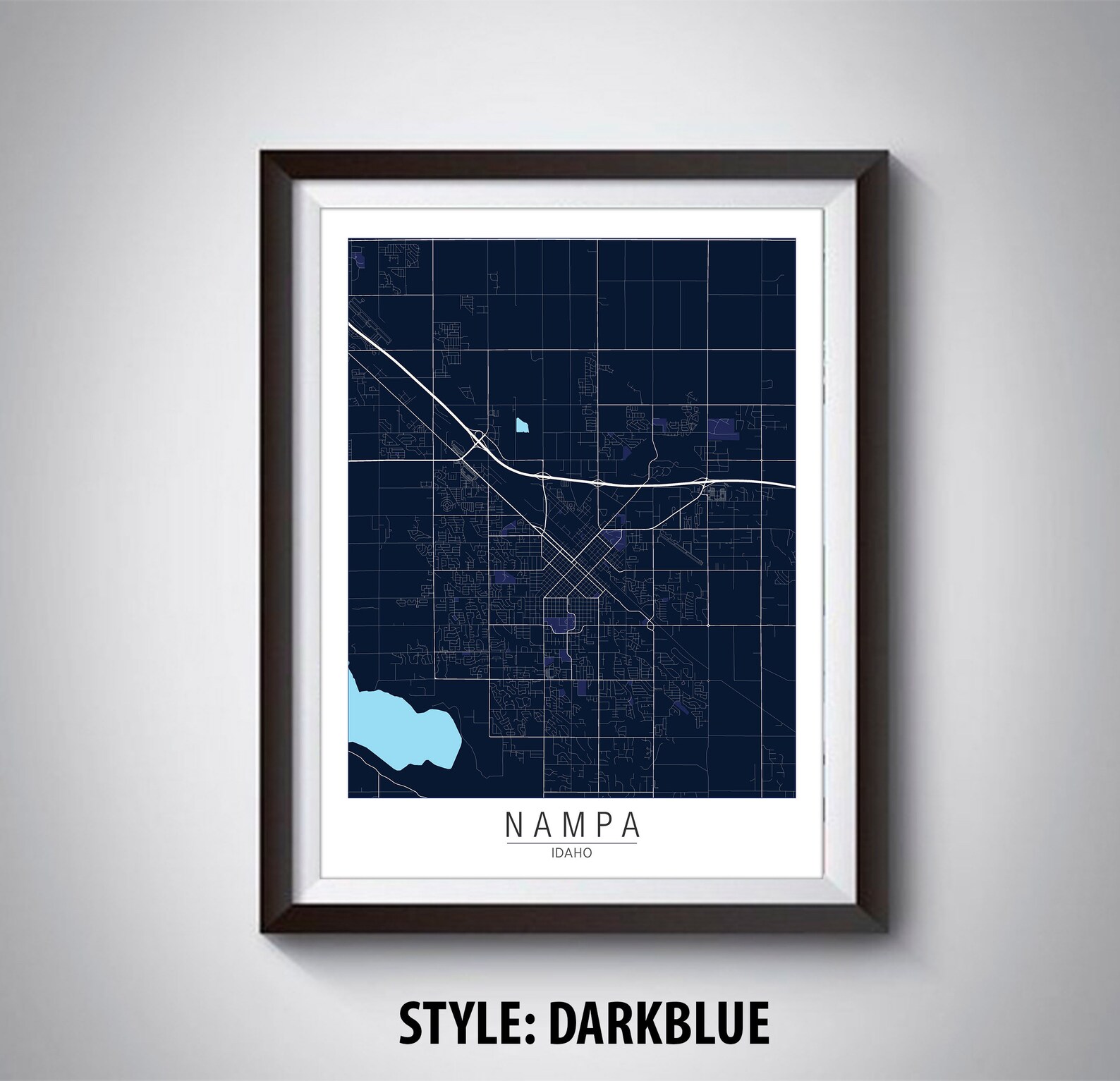 Map of Nampa ID Nampa Map Nampa Poster Office Décor | Etsy