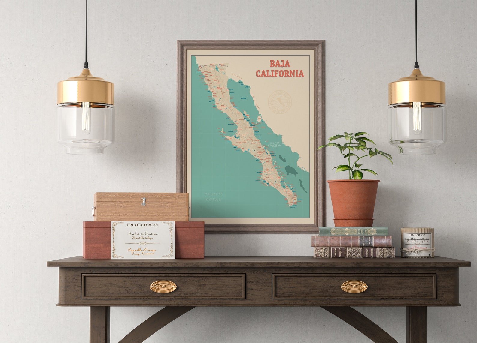 Baja California Map Baja Map Print Baja Mexico Poster - Etsy