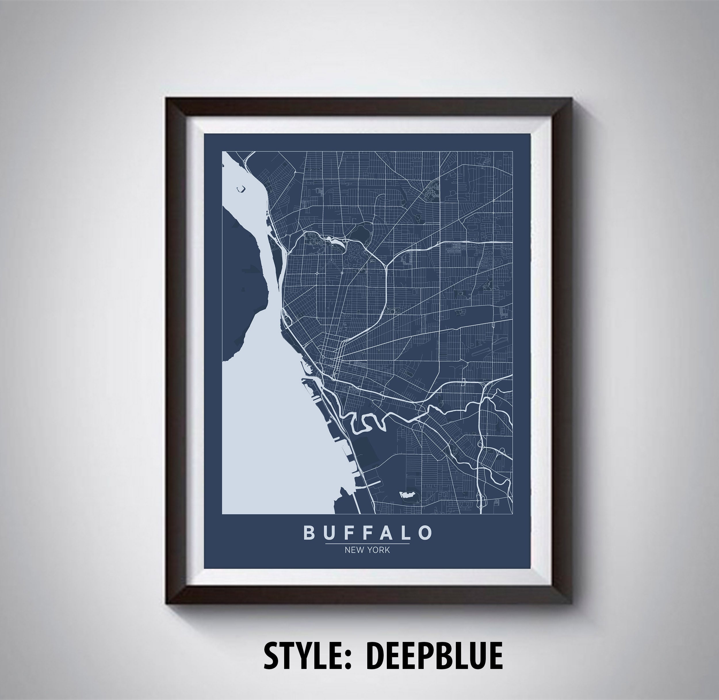 Map of Buffalo NY Buffalo Map Buffalo Poster Office - Etsy