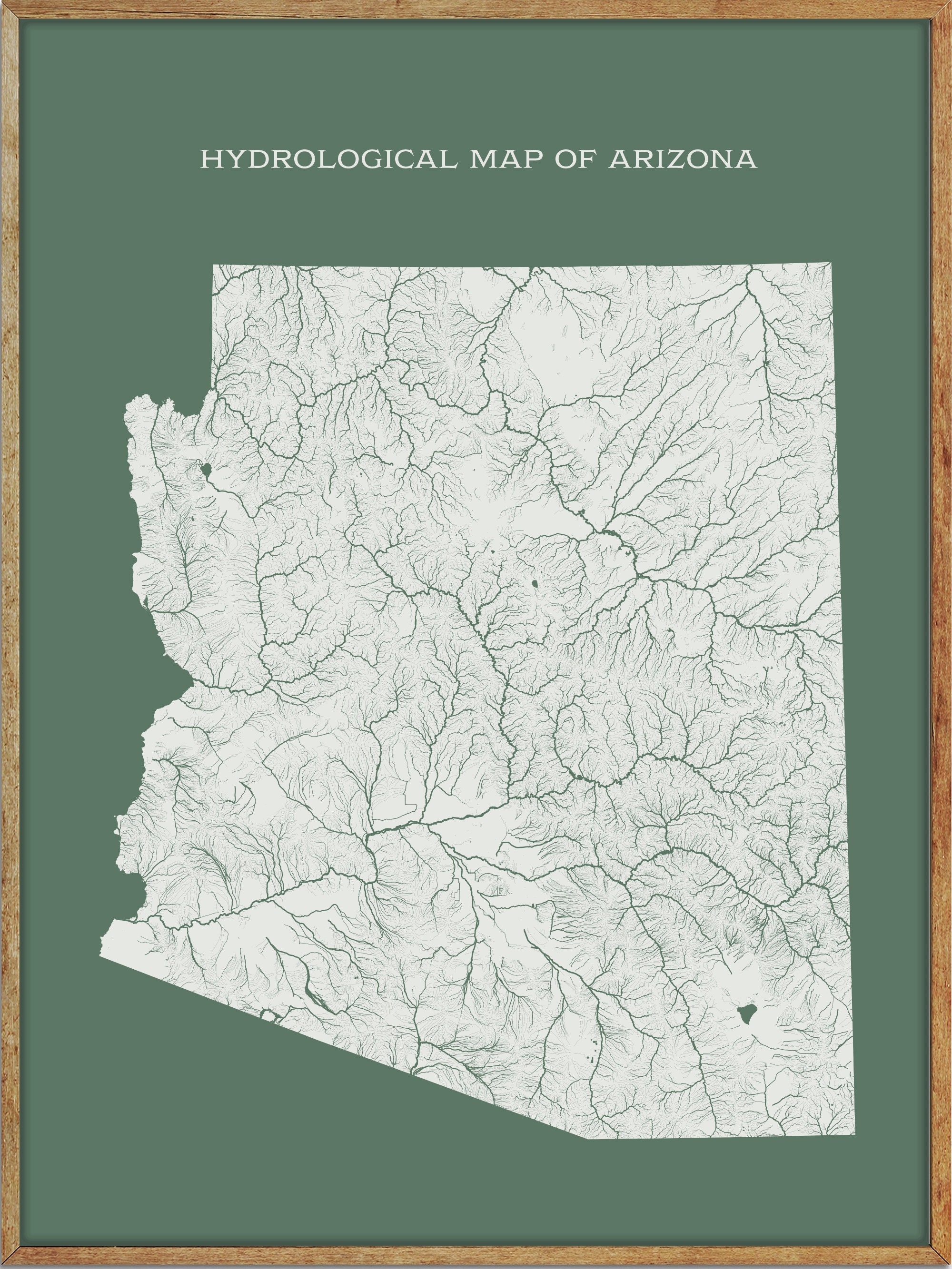 US State Hydrological Map Set: River Maps, Choose Any 4 - Etsy