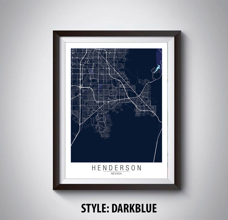 Map of Henderson NV Henderson Map Henderson Poster - Etsy