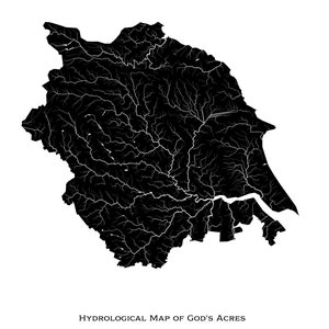 Yorkshire UK Hydrological Map of Rivers and Lakes, Yorkshire Rivers ...