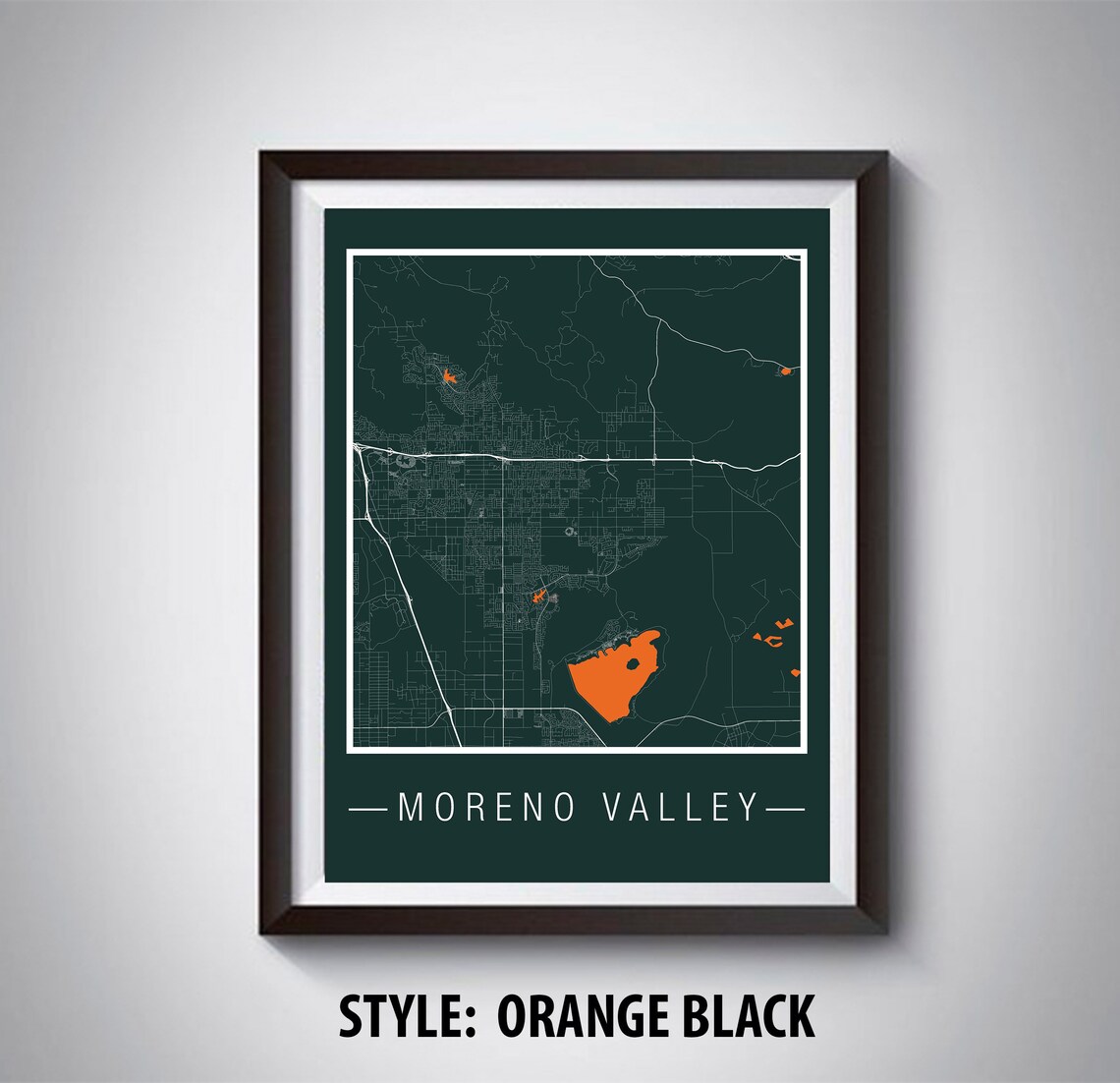 Map of Moreno Valley CA Moreno Valley Map Moreno Valley - Etsy